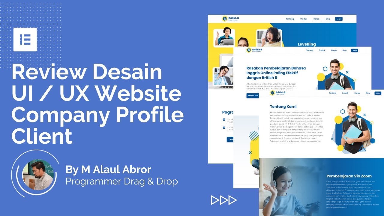 Review Design UI / UX Website Company Profile Client - Sekali Kasih ...