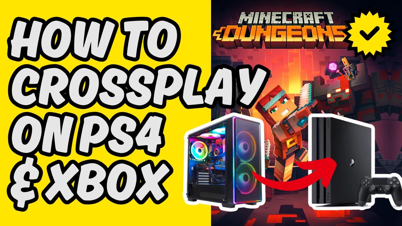 How To Crossplay Minecraft Dungeons on PS4 and XBOX [Easy Guide] - YouTube