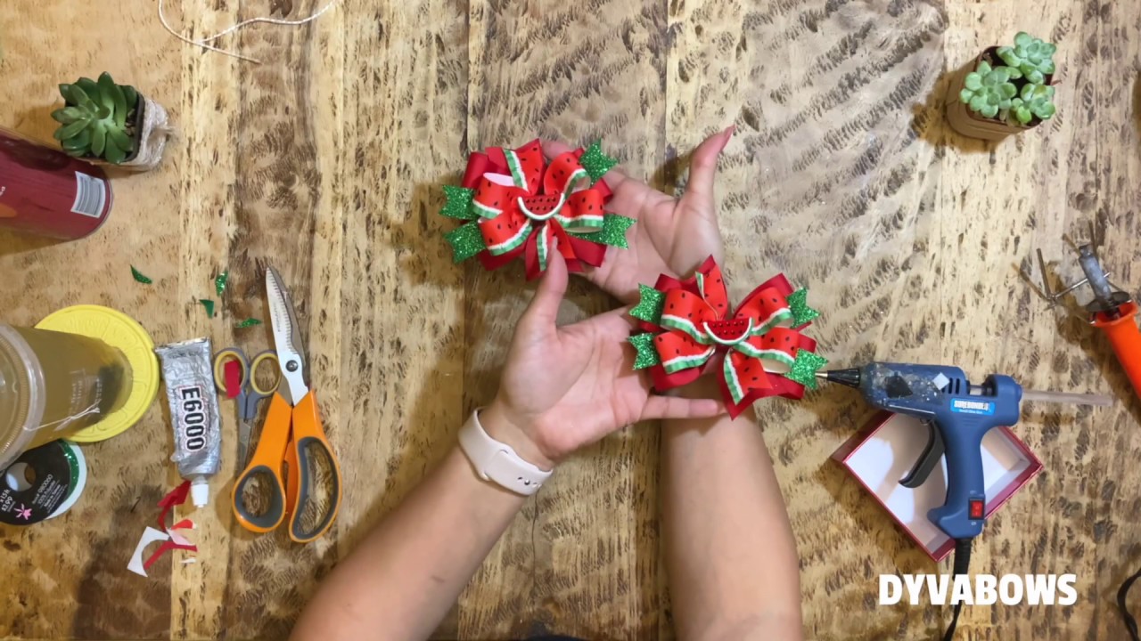 How to make a stacked Hair bow tutorial - YouTube