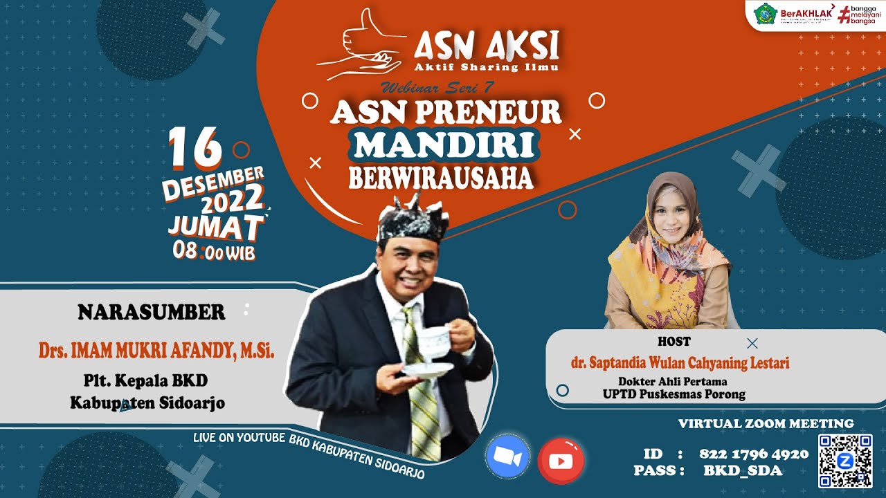 WEBINAR ASN AKSI SERI 7 - ASN Preneur Mandiri Berwirausaha - YouTube