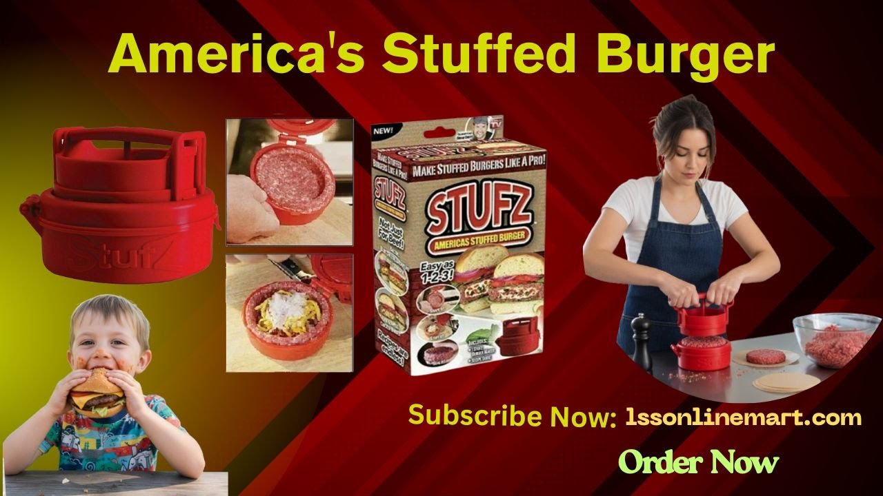 Homemade Stuffed Burgers Made Easy | Stufz Burger Maker Review - YouTube