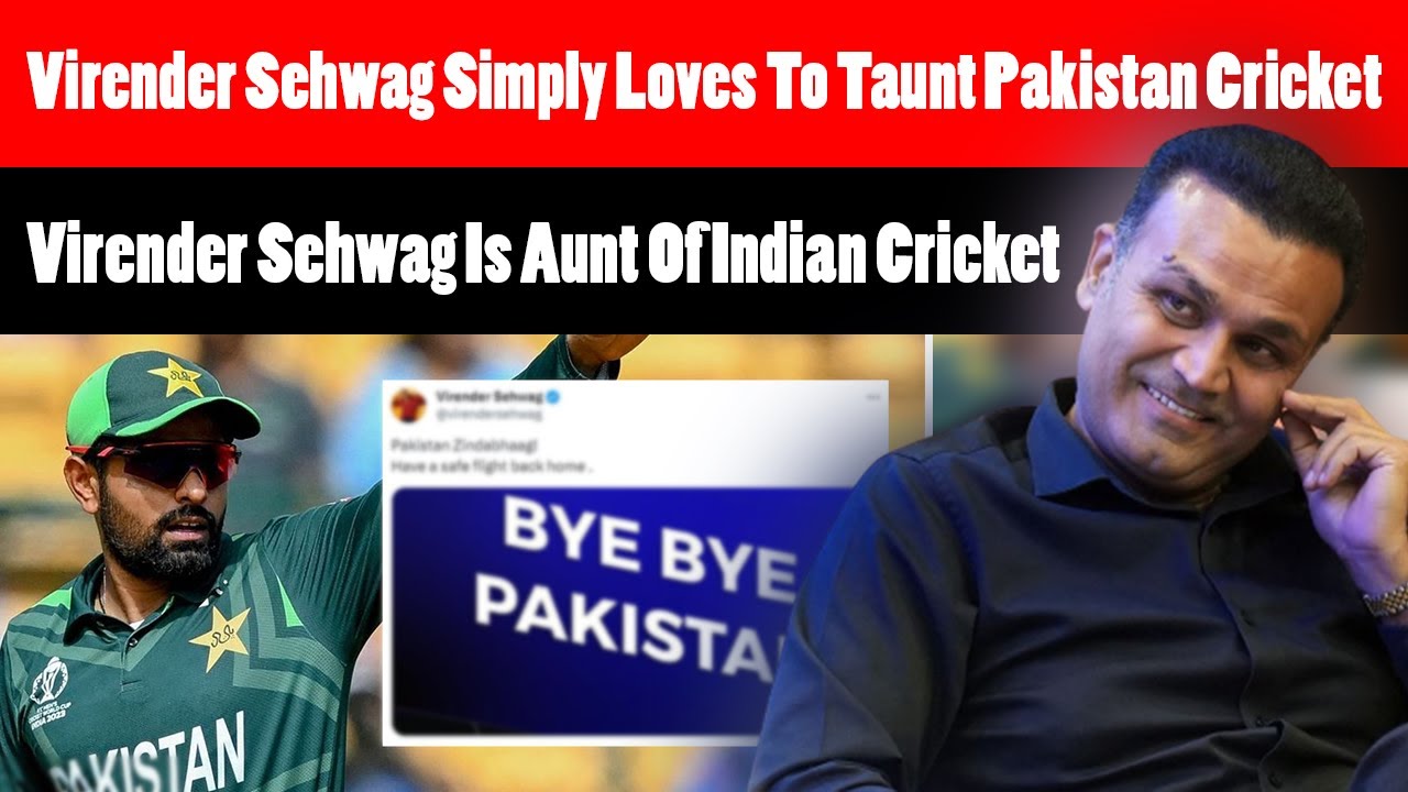 Virender Sehwag Playfully Taunts Pakistan | Sehwag Trolling Pakistan ...