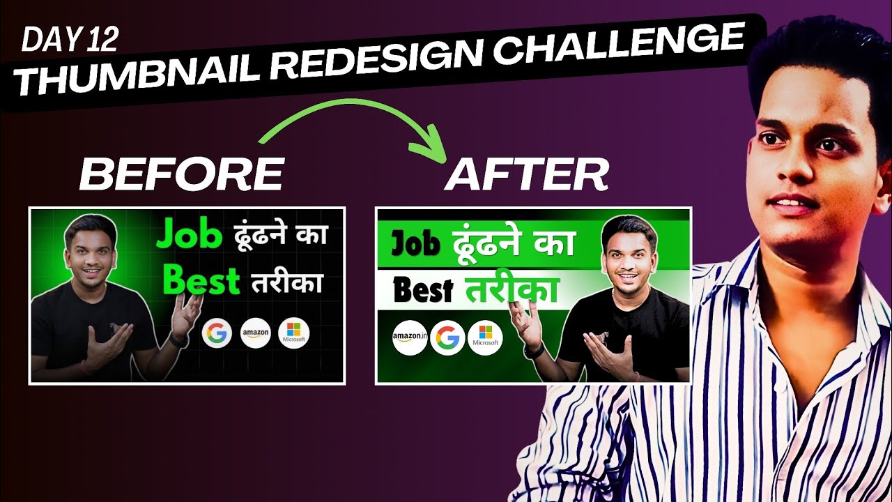 Day 12 Thumbnail Redesign challenge by @thedigitalamir - YouTube