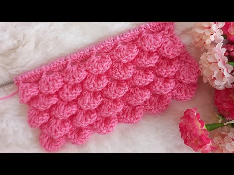 ✅️🍀3 Boyutlu Muhteşemm Salaş Örgü Modeli ✅️🍀İki Şiş Çok Kolay Örgü Modeli ✅️🍀Knitting Pattern
