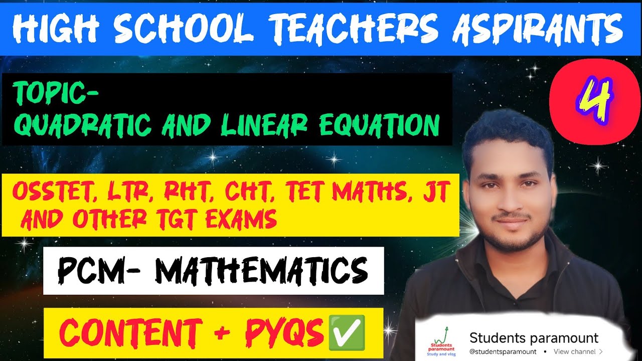 QUADRATIC AND LINEAR EQUATION for PCM for OSSTET, OSSC LTR, RHT, CHT ...
