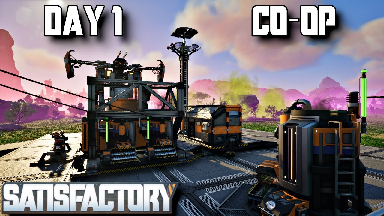 Satisfactory Base Setup Multiplayer Start! 2 Noobs Play - YouTube