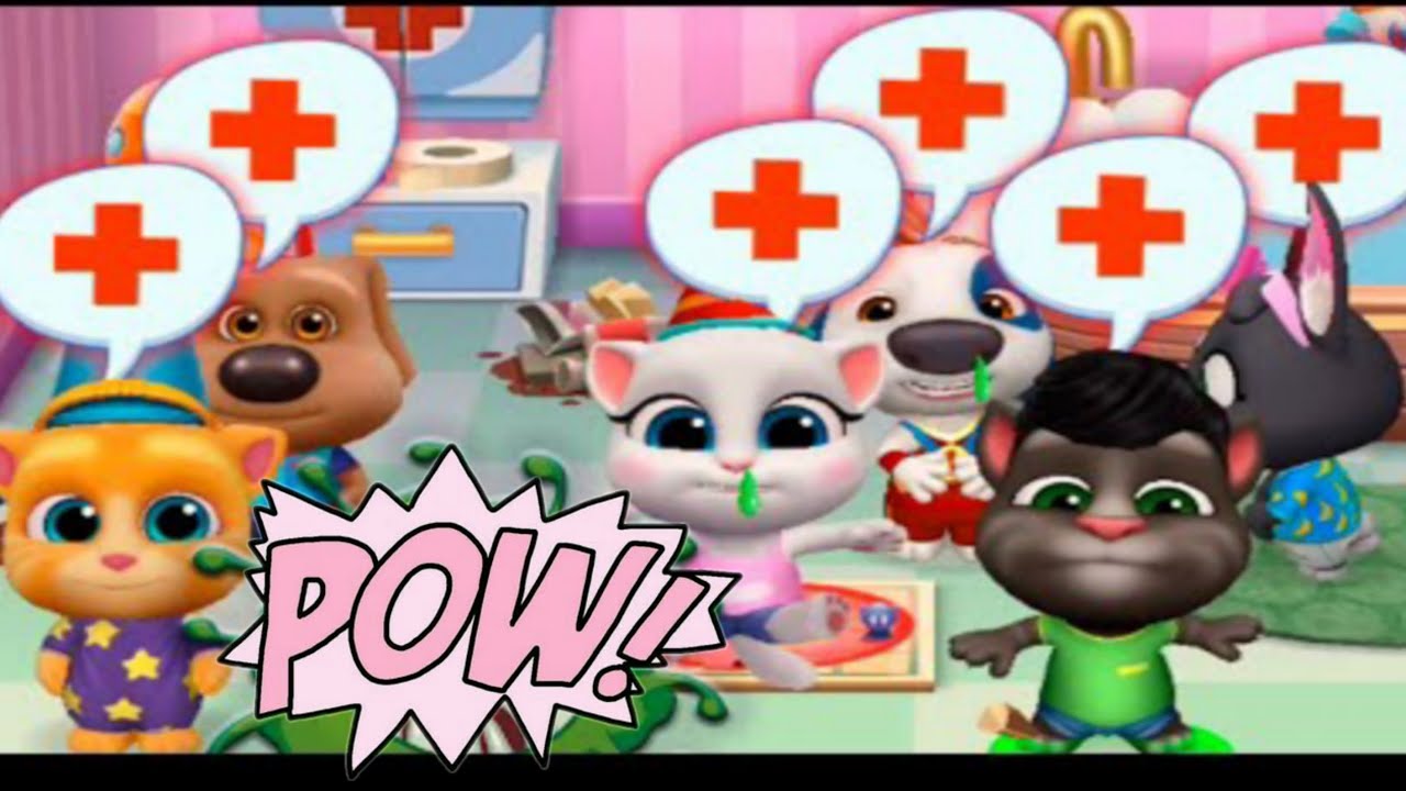 My Talking Tom 2 friends are sick. New Android game. - YouTube