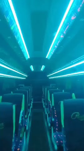 our bus disco lights - YouTube