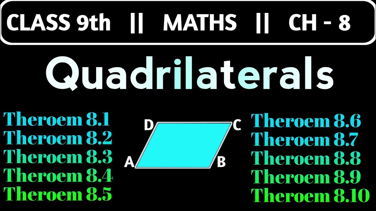 Quadrilateral Class 9 | All Theorems | Chapter 8 | Class 9 Maths - YouTube