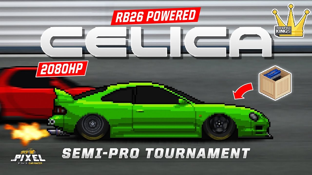 PIXEL CAR RACER - TOYOTA CELICA DRAG BUILD *2054 HP* RB26 ENGINE - YouTube