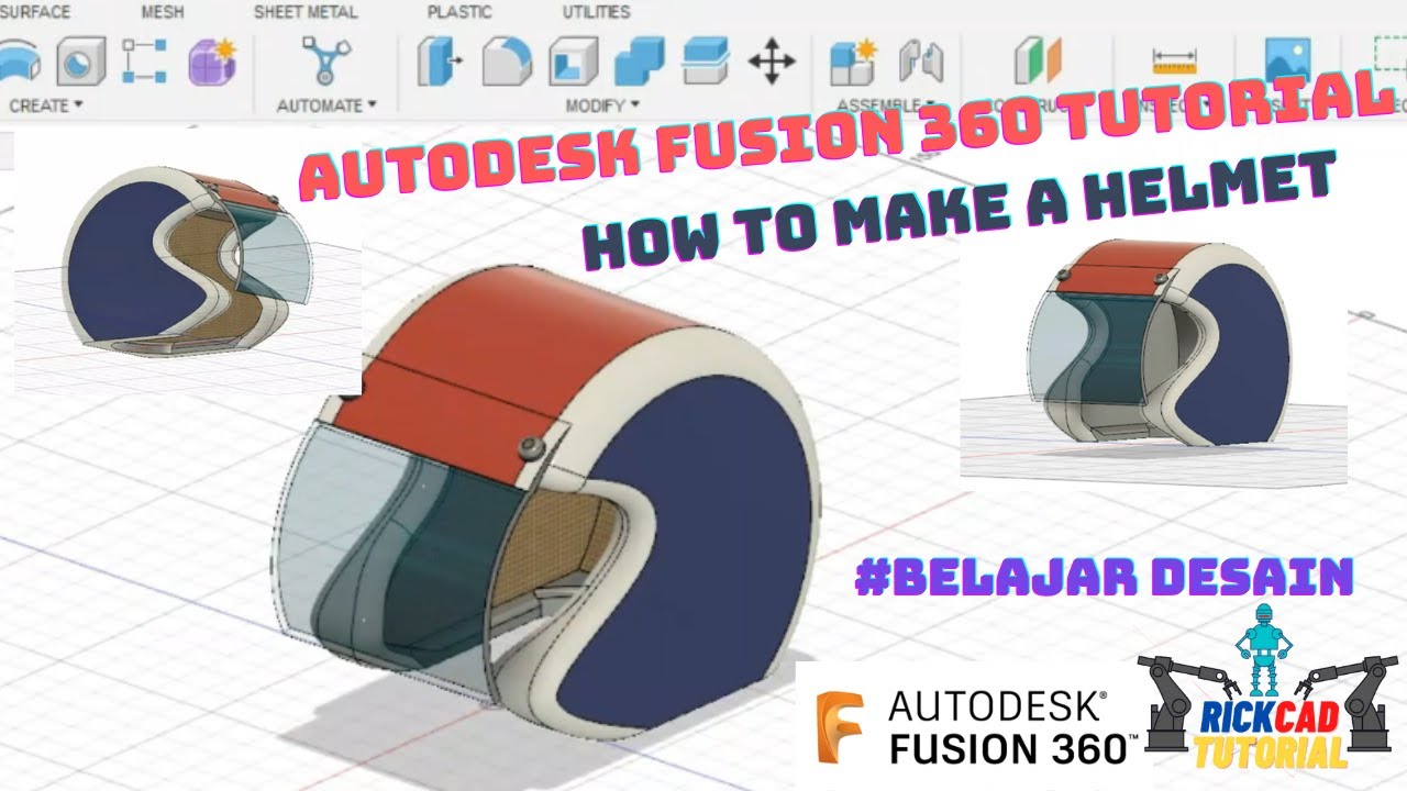 I TRY TO MAKE HELMET IN FUSION 360 - YouTube