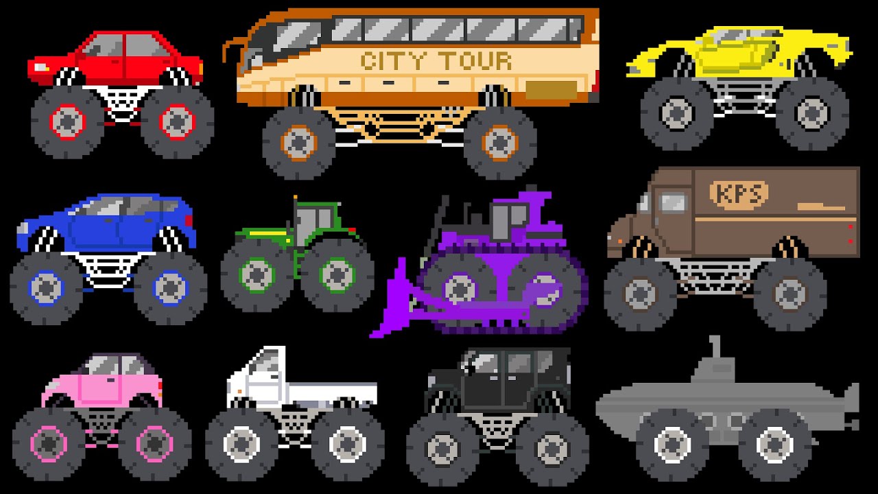 Monster Vehicle Colors - The Kids' Picture Show - YouTube