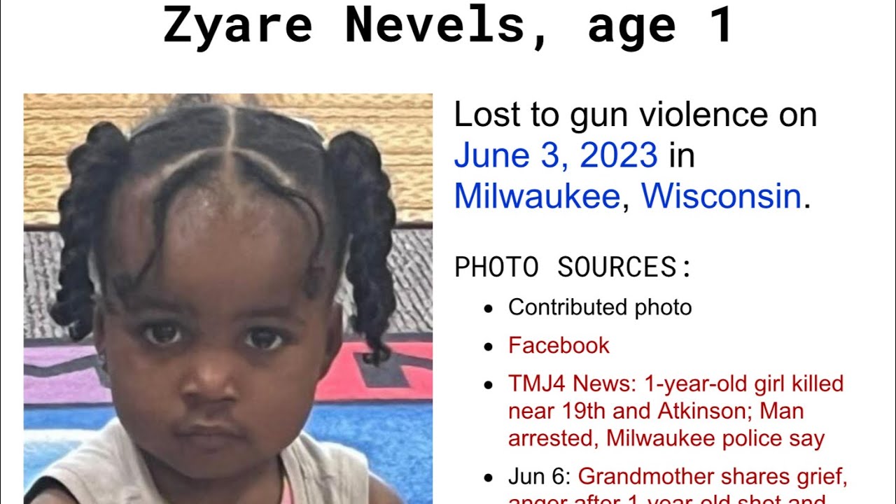ZYARE NEVELS 1 JUN 3, 2023, MILWAUKEE, WI SHE WAS SHOT KILLED NEAR 19th ...