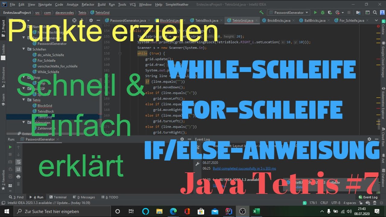 Punkte erzielen | while-Schleife, for-Schleife, if/else-Anweisung ...