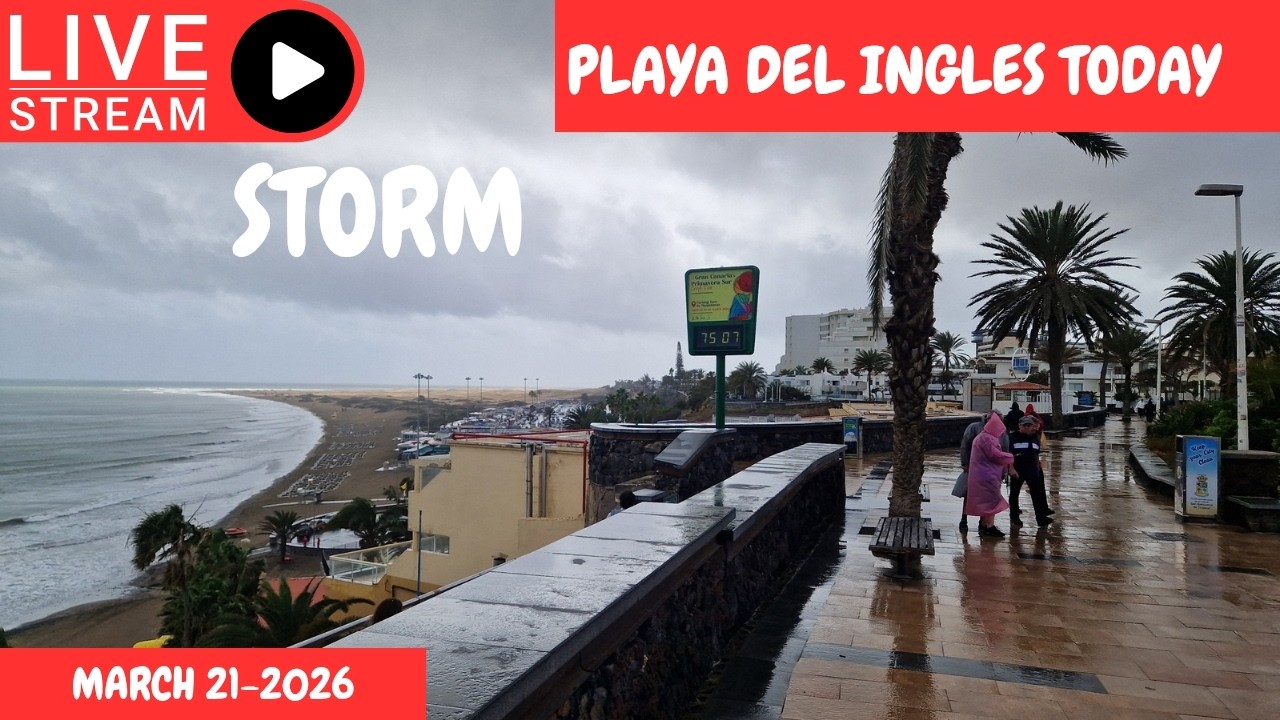 Gran Canaria LIVE 🔴 PLAYA DEL INGLES TODAY -MARCH 21- 2026 - YouTube