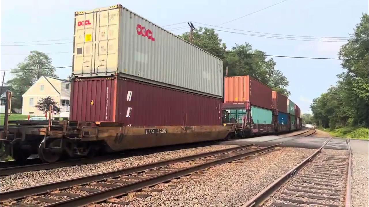 NS 4553 AC44C6M leads NS 269 through Piscataway,NJ with a BNSF trailing! - YouTube