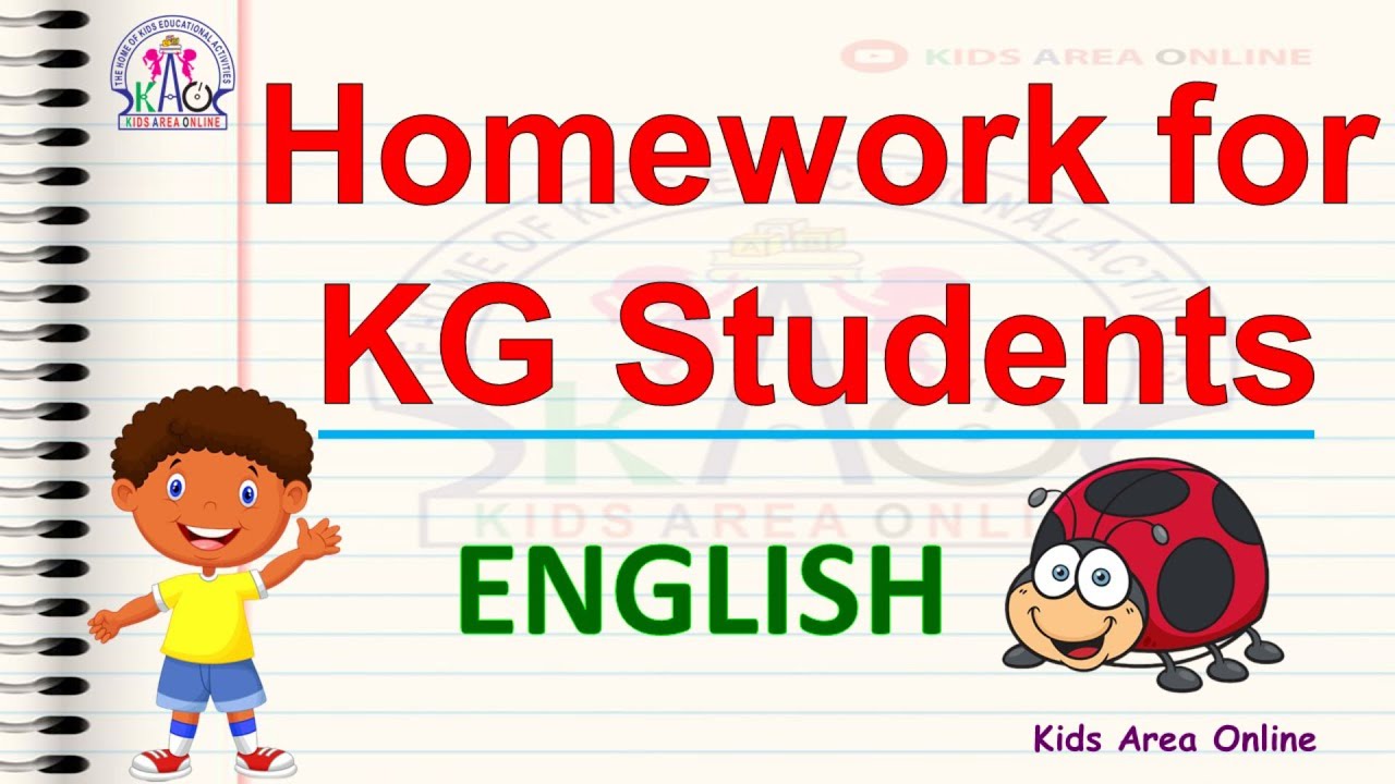 Homework for KG students | KG Home worksheet - YouTube