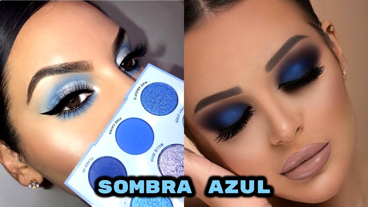 MAQUIAGEM AZUL - BLUE MAKEUP TUTORIAL - YouTube