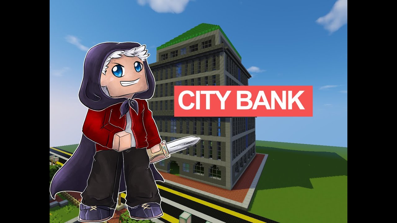MINECRAFT - How to build a city bank - YouTube
