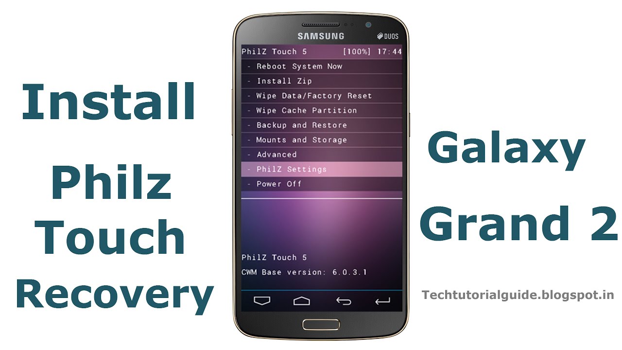 Install Philz Touch Recovery On Galaxy Grand 2 - YouTube