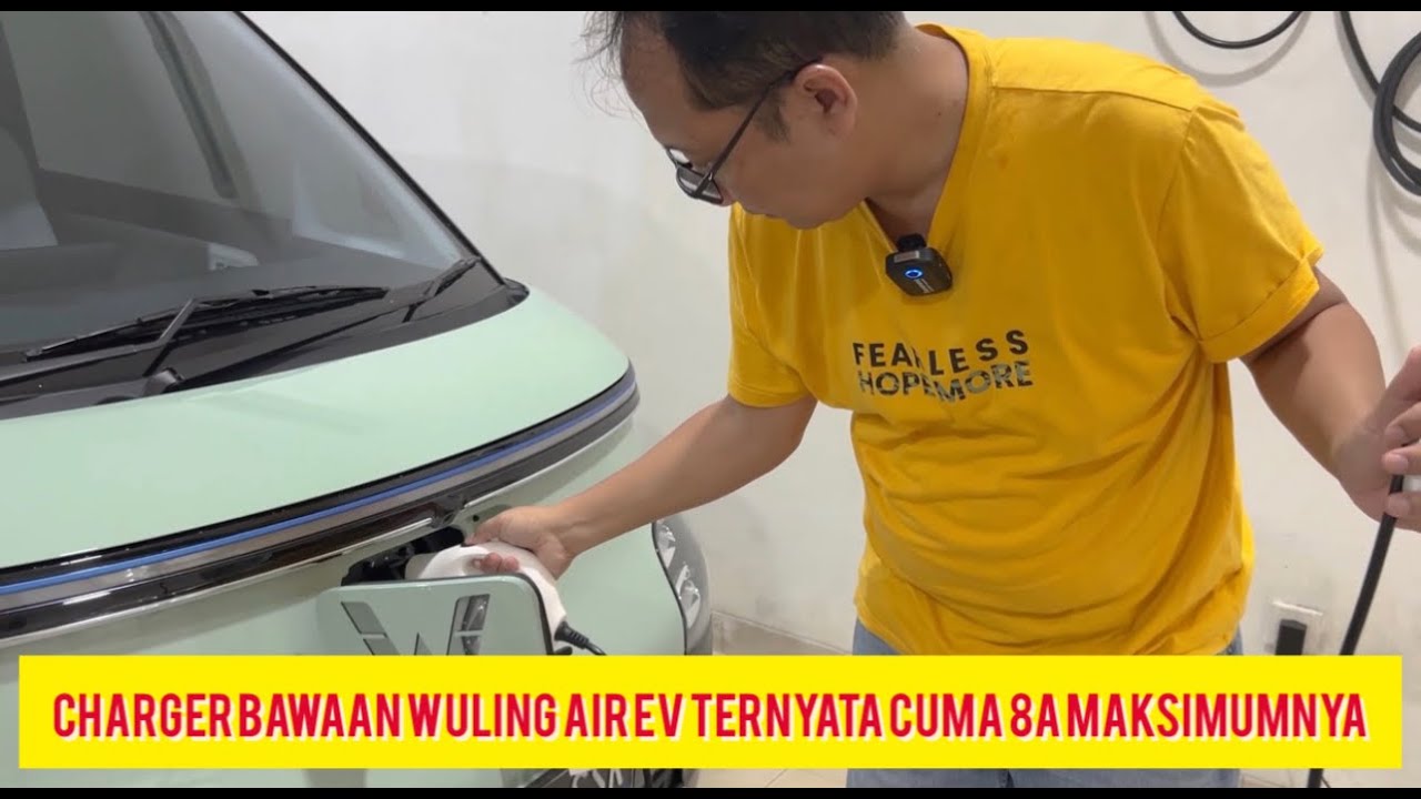 Charger bawaan Wuling Air EV ternyata cuma 8A maksimumnya - YouTube