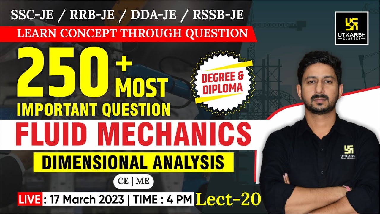 Dimensional Analysis Fluid Mechanics 20 CE ME SSC JE All JE dimensional-analysis-fluid-mechanics-20-ce-me-ssc-je-all-je