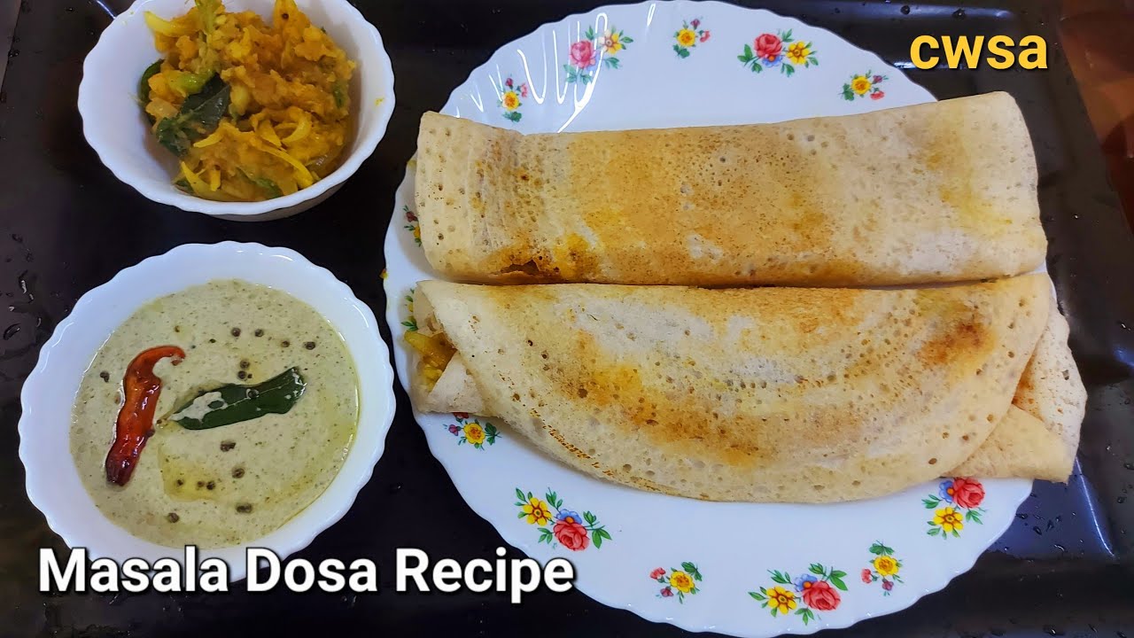 Masala Dosa Recipe | How to make step by step Masala Dosa | South ...