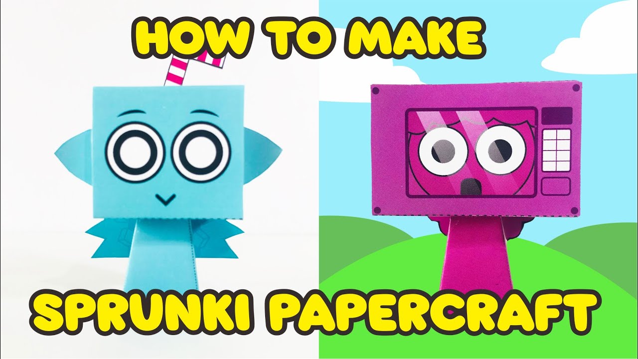 DIY PAPERCRAFT - How to make AQUA and LILY Sprunki OC Papercraft - YouTube
