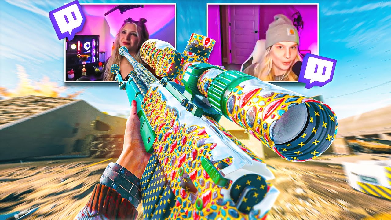 Destroying Female Streamers with a Sniper in Search & Destroy - YouTube