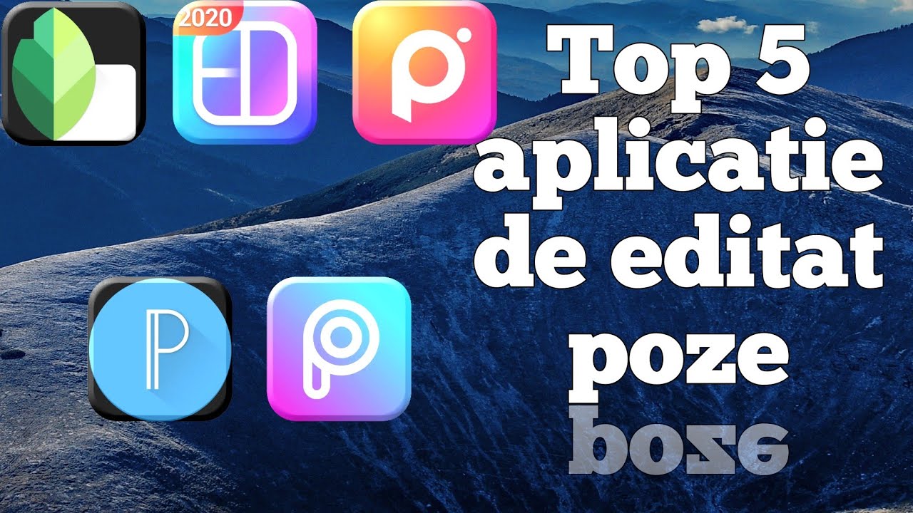 Top 5 aplicatii de editat poze - YouTube