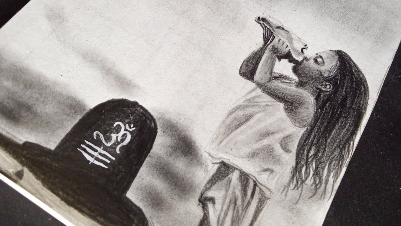 Mahadev Drawing 🙏/ Lord siv ji drawing / How to draw siv ji #drawing # ...