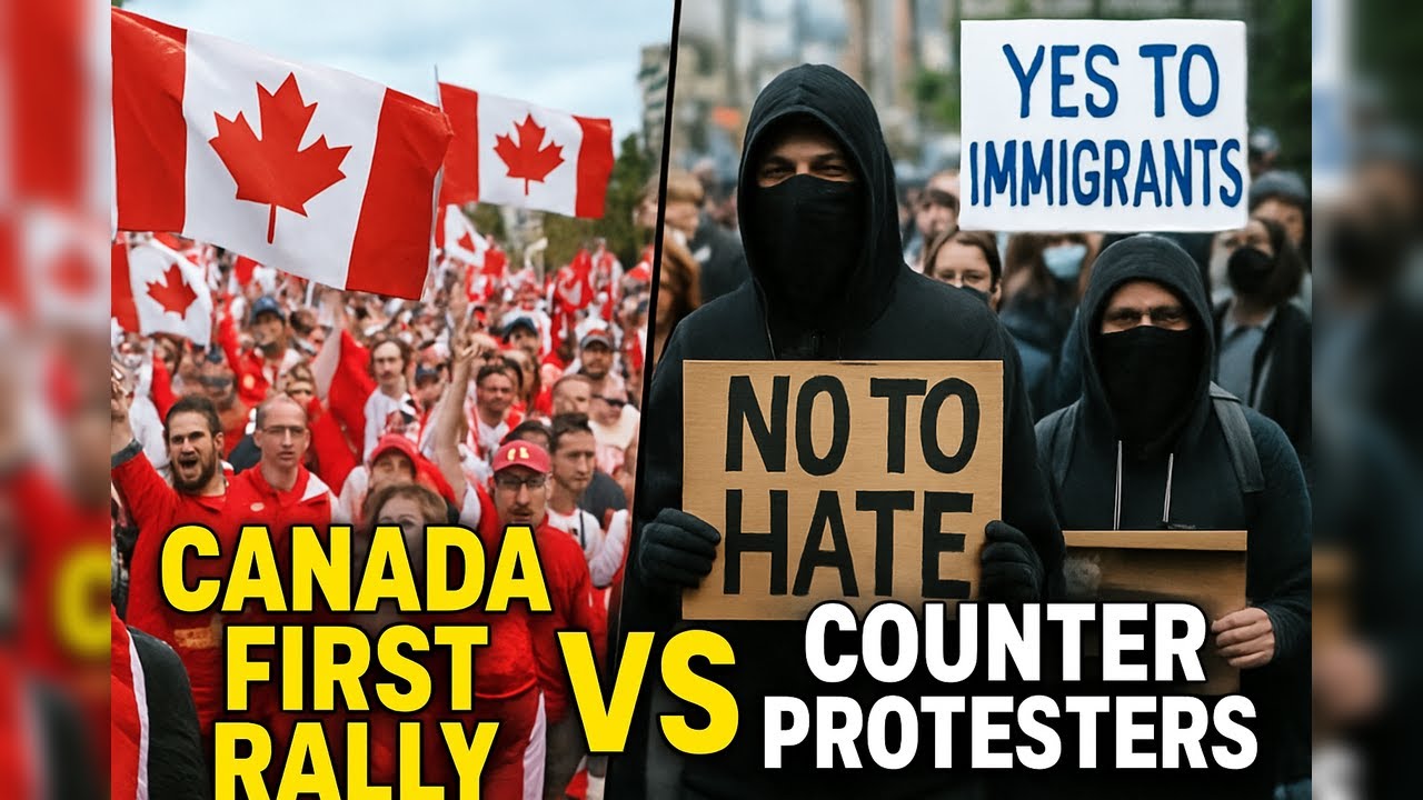Canada First Rally ERUPTS Against Counter Protester | Toronto ...