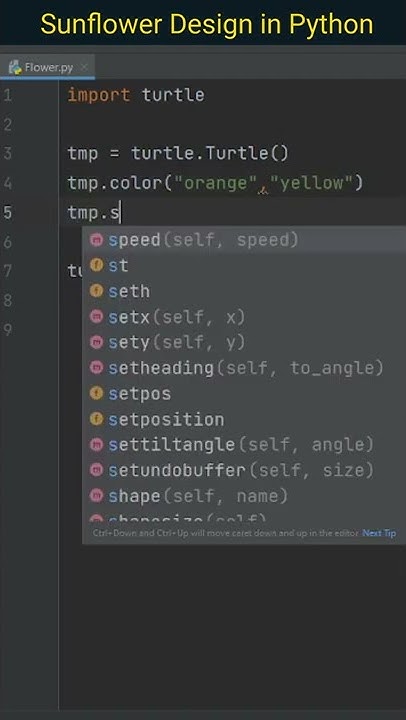 Draw a Sunflower Design using python turtle! 😲 #shorts #python - YouTube