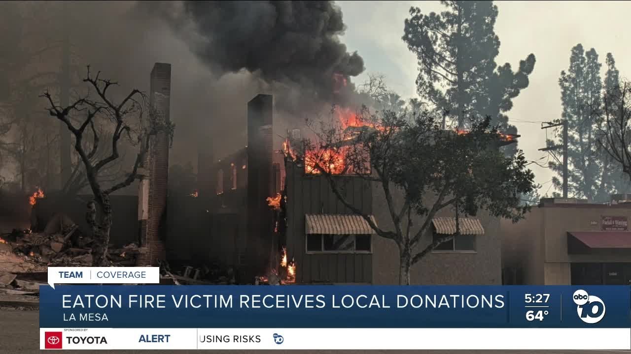 Eaton Fire victim stays with La Mesa daughter, receives local donations ...