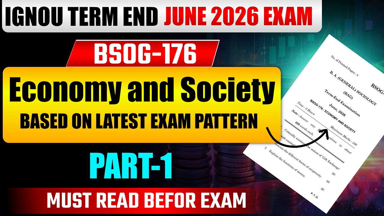 BSOG 176 Important Questions June 2026 Exam in English | IGNOU BSOG 176 ...