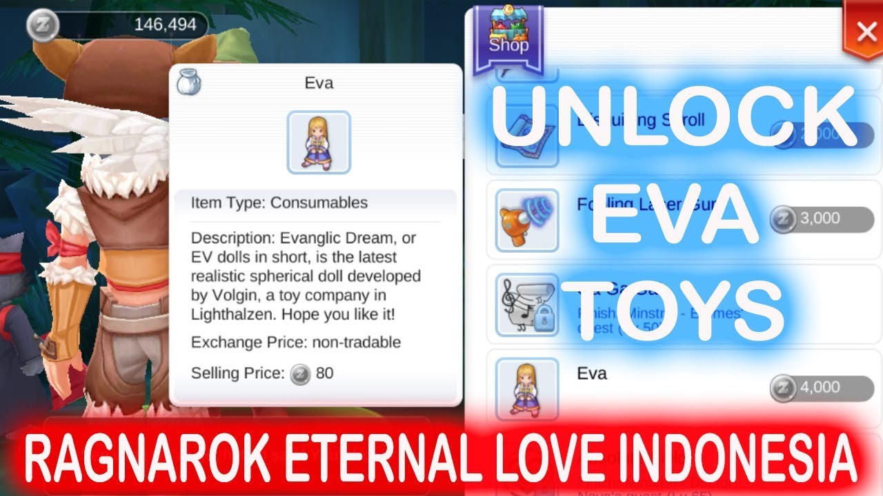 UNLOCK EVA TOY FACTORY RAGNAROK ETERNAL LOVE INDONESIA - YouTube