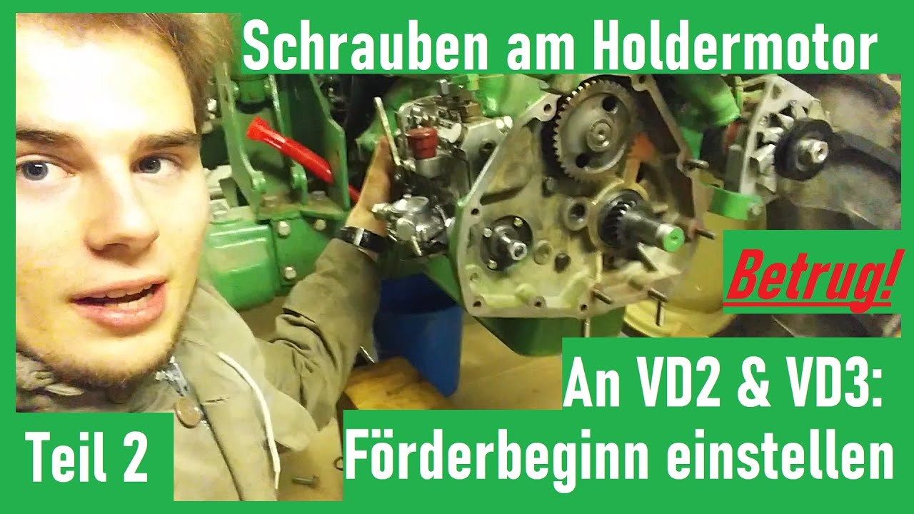 Schrauben am Holdermotor Teil 2/2 | Förderbeginn einstellen an Holder ...