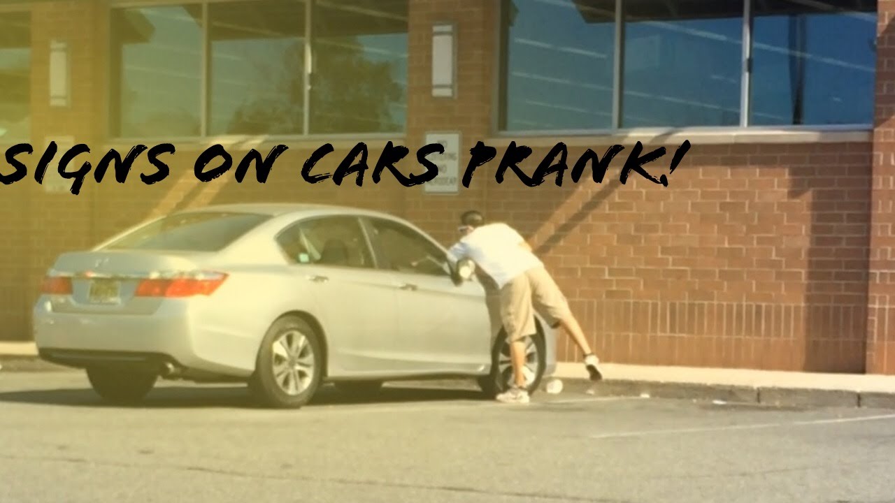 "For Sale" sign prank on cars! - YouTube
