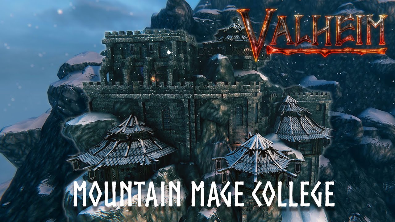 Valheim Mountain Mage College (creative mode) - YouTube