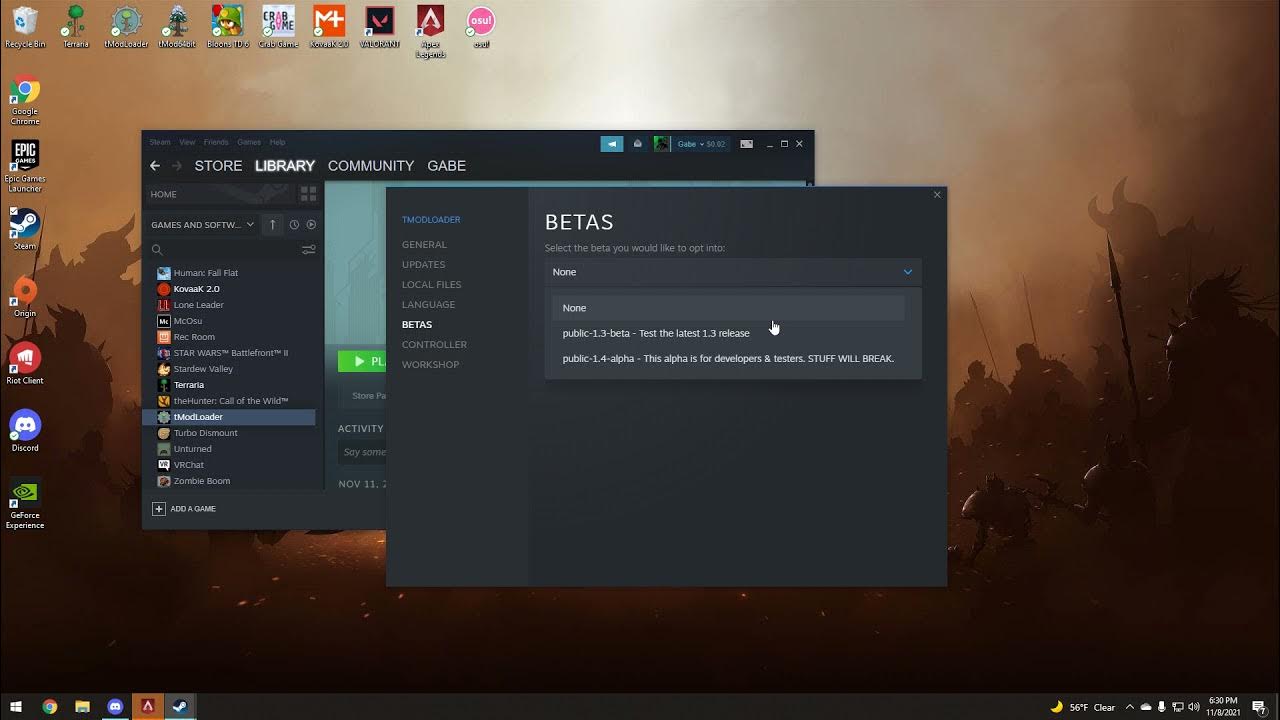 How to install tModLoader 1.4 on steam. - YouTube