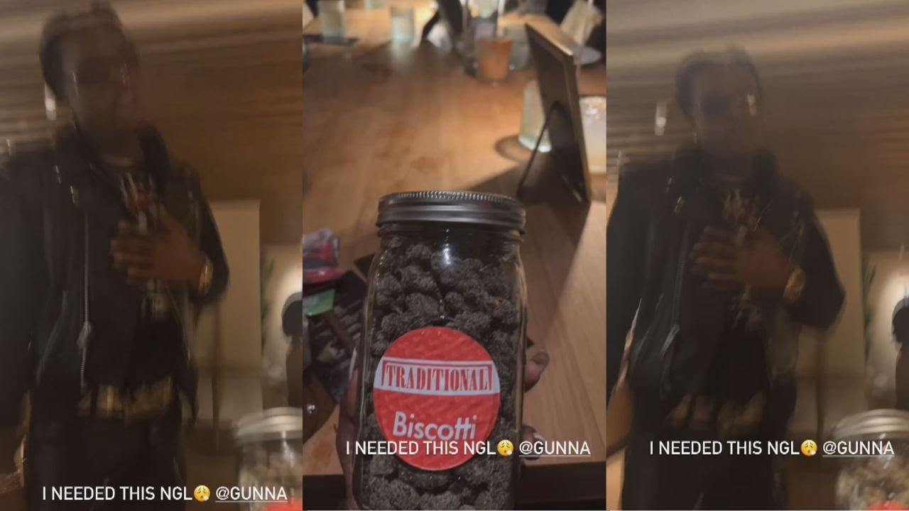Gunna Gives FloMilli Weed Jar - YouTube