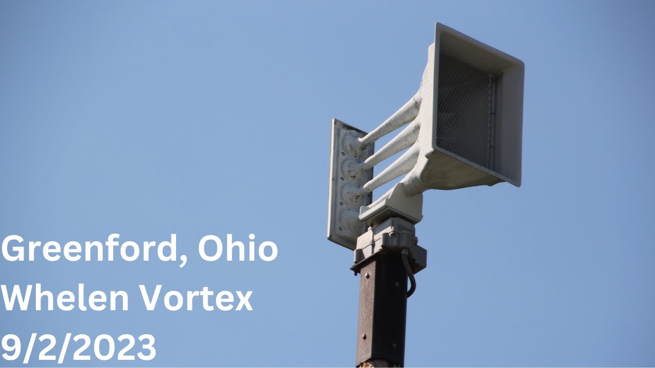 Greenford, Ohio - Whelen Vortex Siren Test - 1 Minute Alert - 9/2/2023 ...