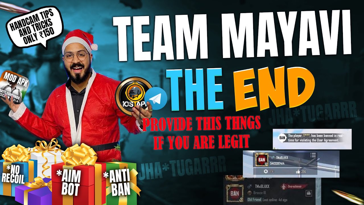 Team Mayavi the end provide this things if you are Legit @GAMERxMaYaVi ...