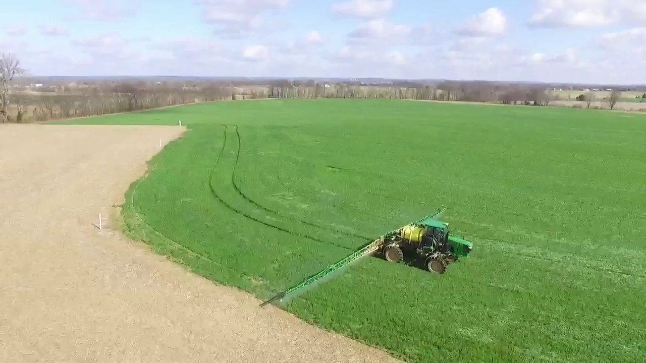 Spraying Wheat Round 1 - YouTube