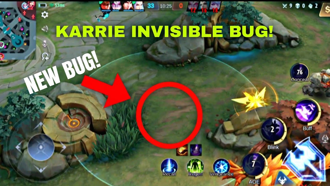 KARRIE INVISIBLE BUG MLBB! NEW BUG MOBILE LEGENDS - YouTube