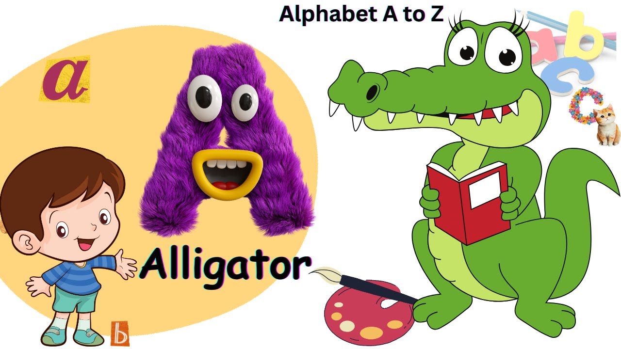 A for Alligator - ABC Song | ABC Phonic Songs | Learn Alphabet for ...