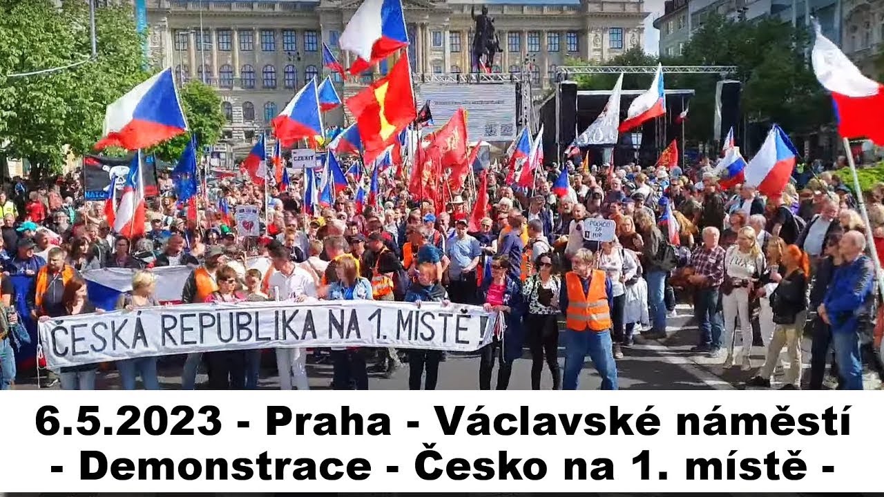 6.5.2023 - Praha - Václavské náměstí - Demonstrace Plán Česká republika ...