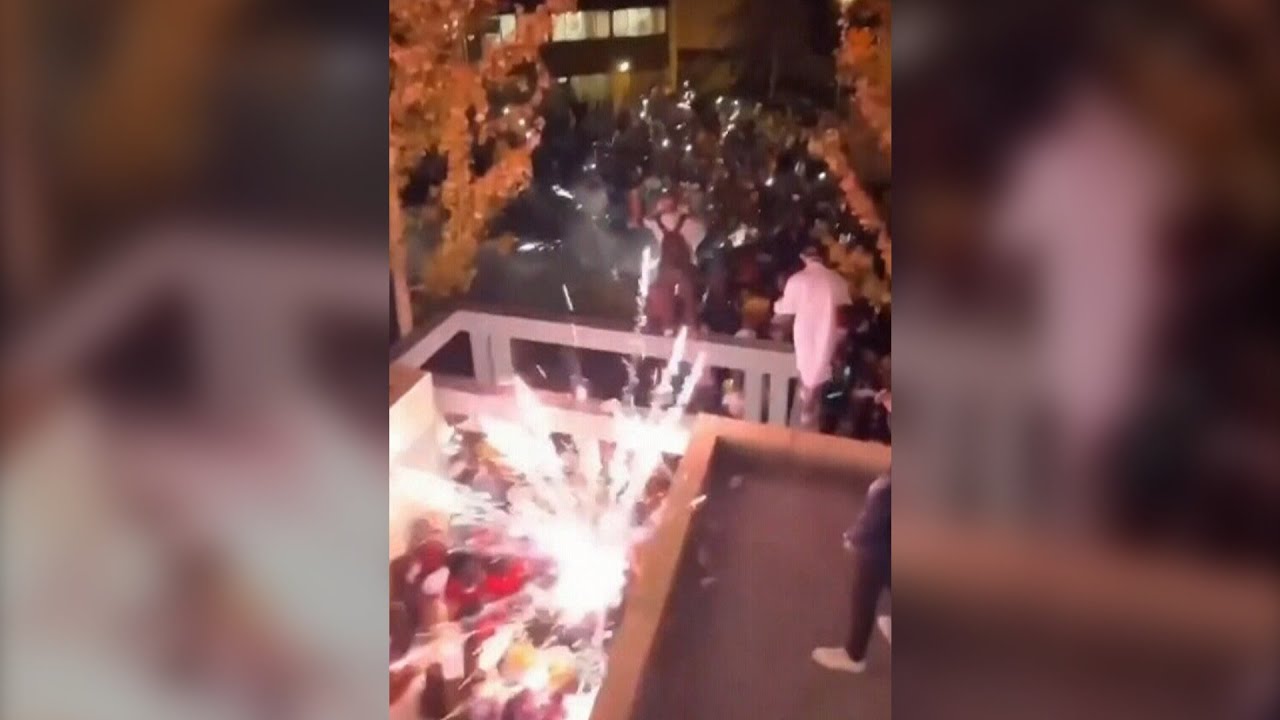 'Crazy' Halloween party on University of Victoria campus - YouTube