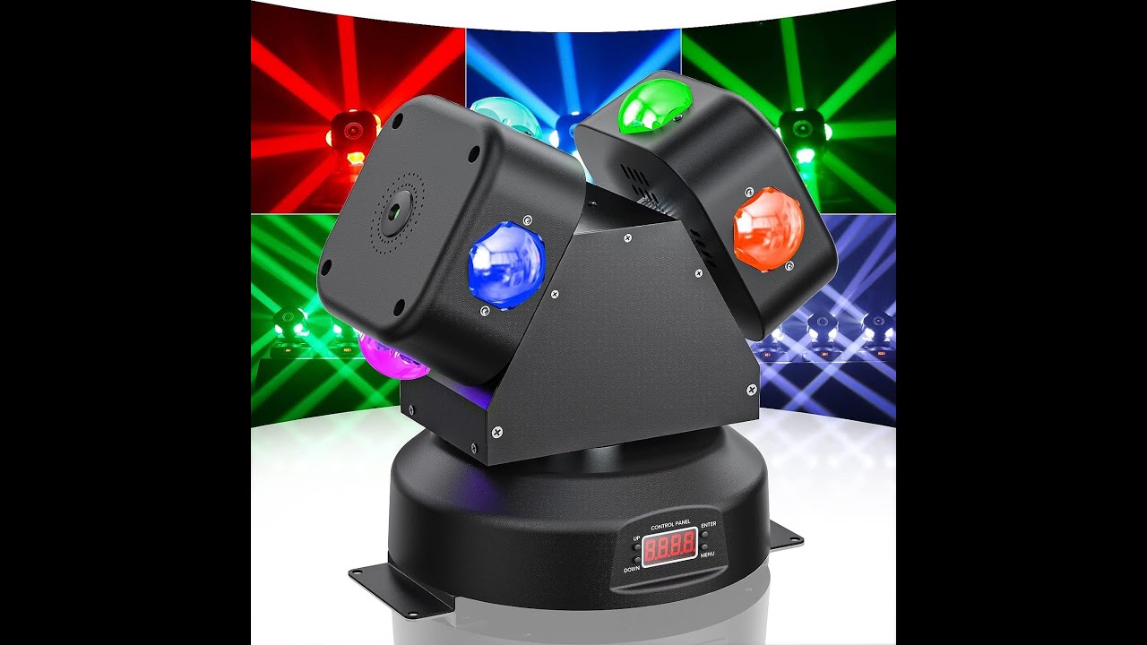 120W Moving Head DJ Lights, RGBW LED Moving Heads Stage Strobe Lights ...