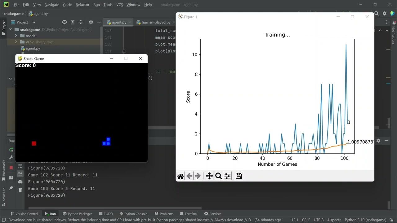 Snake Game AI (Reinforcement Learning) - YouTube